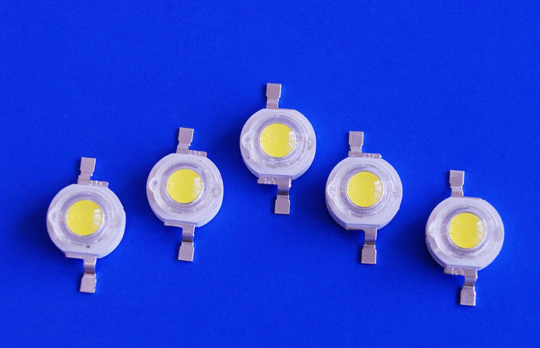 White Color 1w High Power LED , 140LM led 1w high power Bridgelux Chip