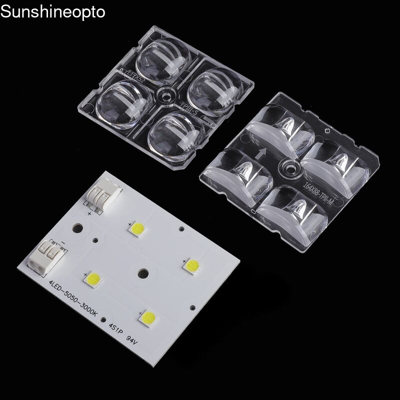 Custom 50x50mm Various Beam Angle Optical LED Lens for 50x80mm LED PCB ...