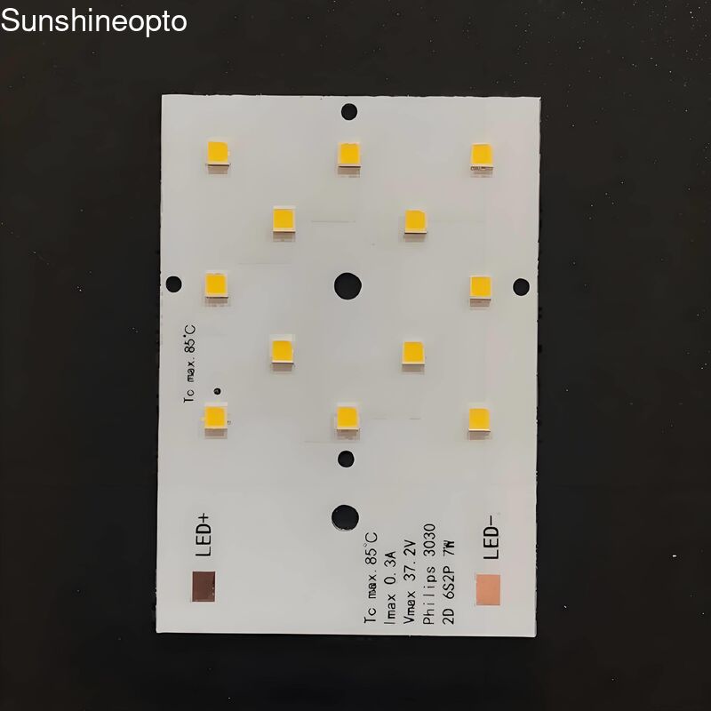 7W SMD 3030 LED PCB Board with Bespoke 50x50mm Lens for High Light Output