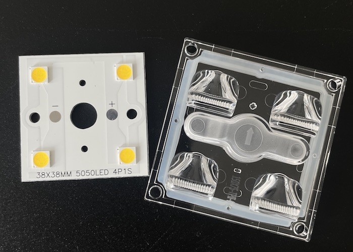 Mini LED Street Light Module 4 LED With Waterproof PC Lens 150X75 ...