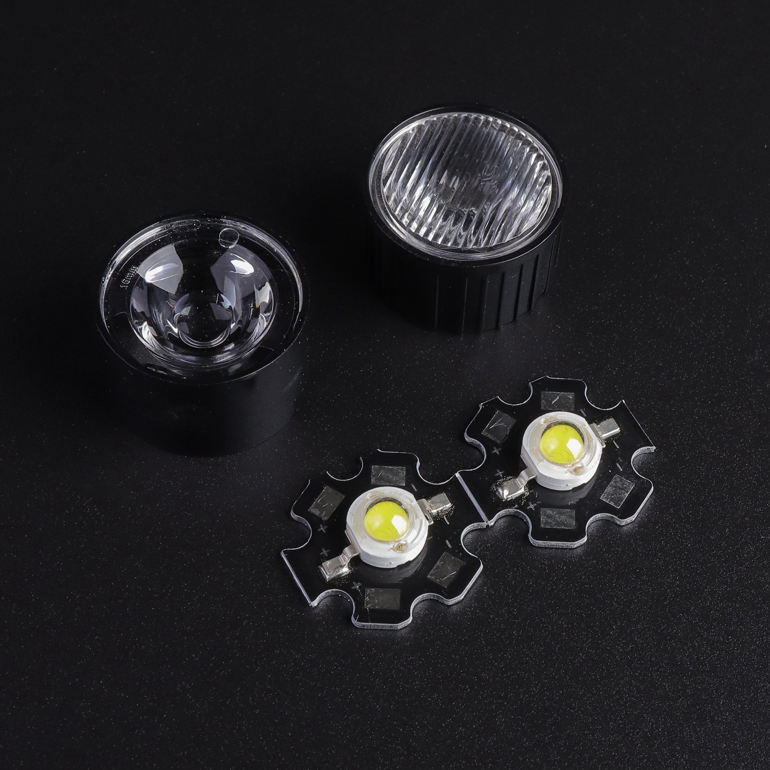 1W Optical Led Spotlight Lens PMMA Led Lens With Small Bead Surface
