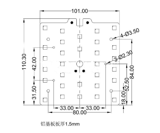 Square Shape 130x130mm SMD 5050 Led Light Module With Heat Sink
